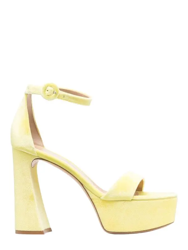 GIANVITO ROSSI 70mm Holly Chenille Sandals - Yellow