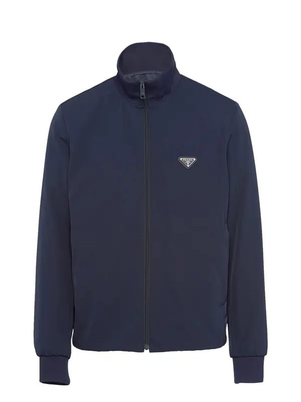 Prada Triangle-logo Zip-up Jacket - Blue