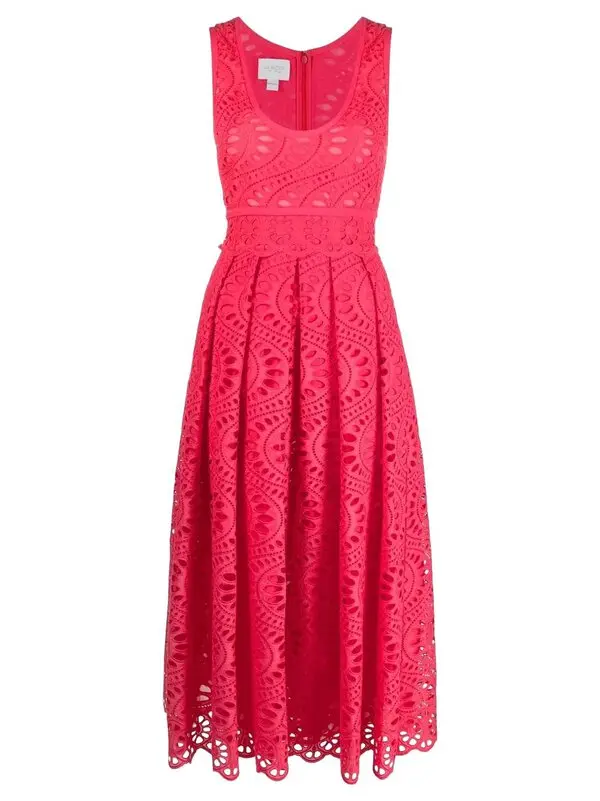 Giambattista Valli Open-knit Midi Dress - Pink