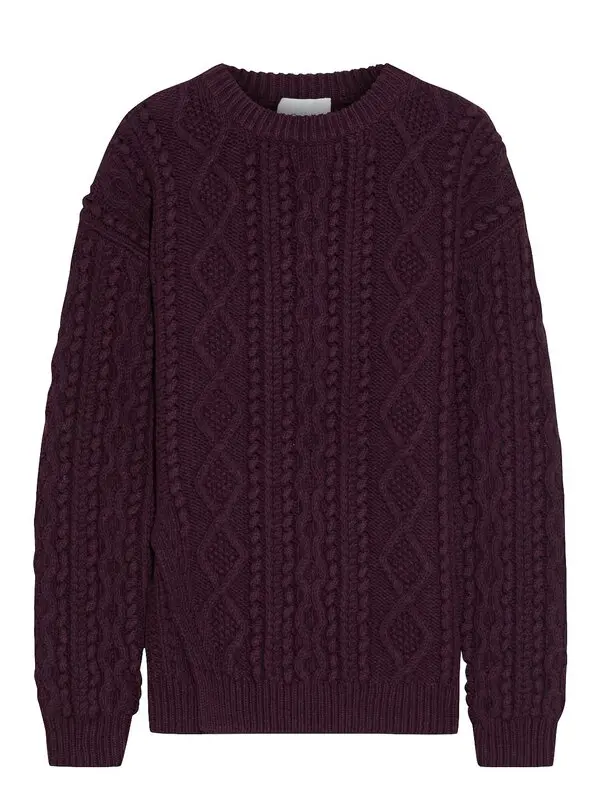 3.1 Phillip Lim Cable-knit Wool Sweater - Merlot