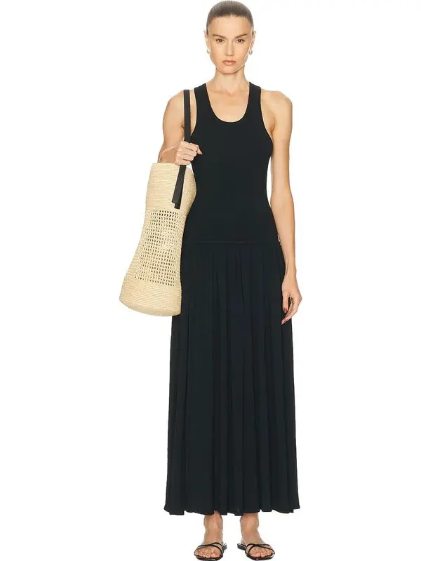 Loulou De Saison Jada Long Knit Dress - Black