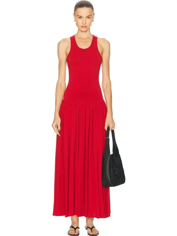 Loulou De Saison Jada Long Knit Dress - Red