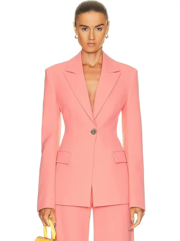 Attico Blazer In Peach - Salmon