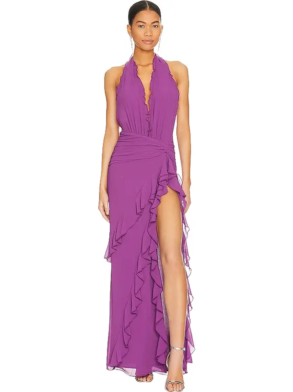 Nbd Celenia Maxi Dress - Purple