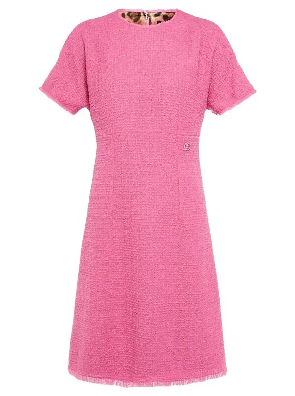Dolce & Gabbana Wool-blend Mini Dress - Pink