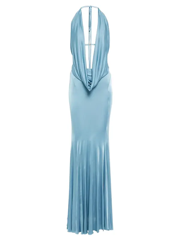Blumarine Open-back Gown - Blue