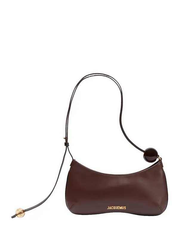 Jacquemus Le Bisou Perle Leather Shoulder Bag - Brown