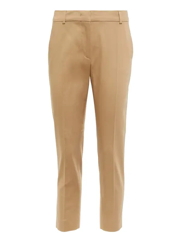 Max Mara Lince Slim Cotton Pants - Brown