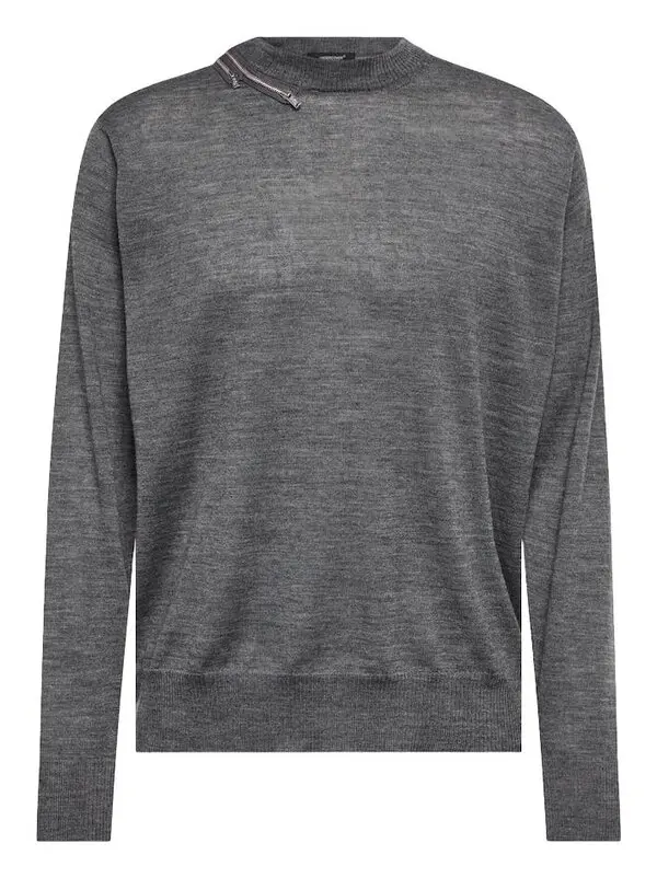 Undercover Embellished Wool Sweater - Grey