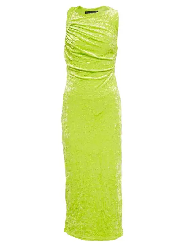 Versace Velvet Midi Dress - Green