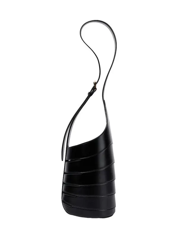 Alaïa Leather Shoulder Bag - Black