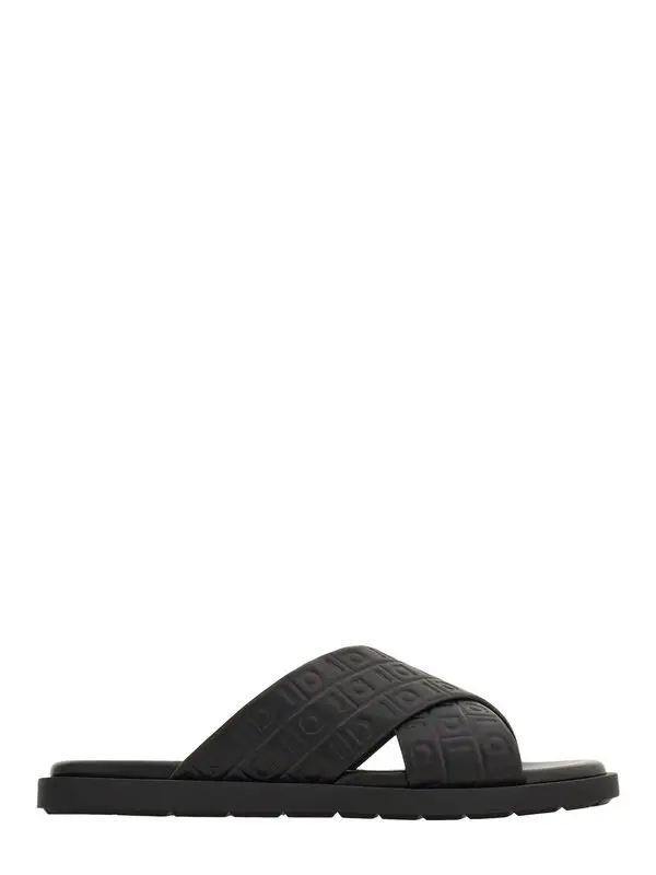 FERRAGAMO Monogram Sandals - Black