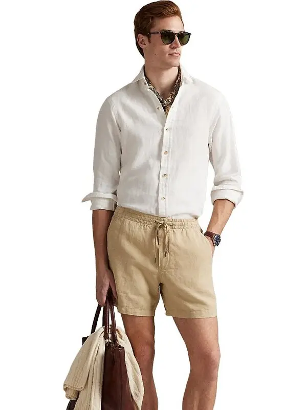 Ralph Lauren 6-inch Polo Prepster Linen Short - Coastal Beige