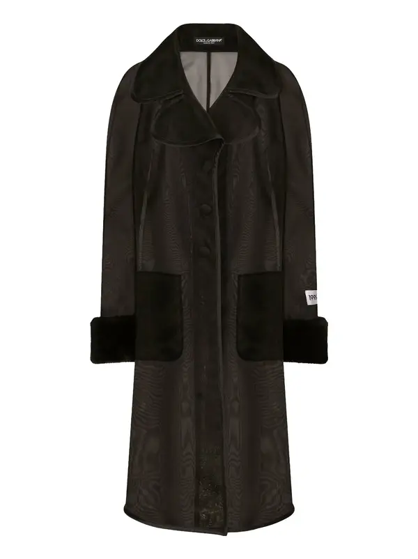Dolce & Gabbana Organza Trench Coat - Black