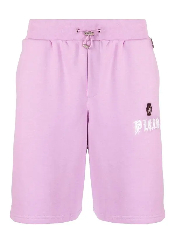 Philipp Plein Logo-plaque Track Shorts - Purple