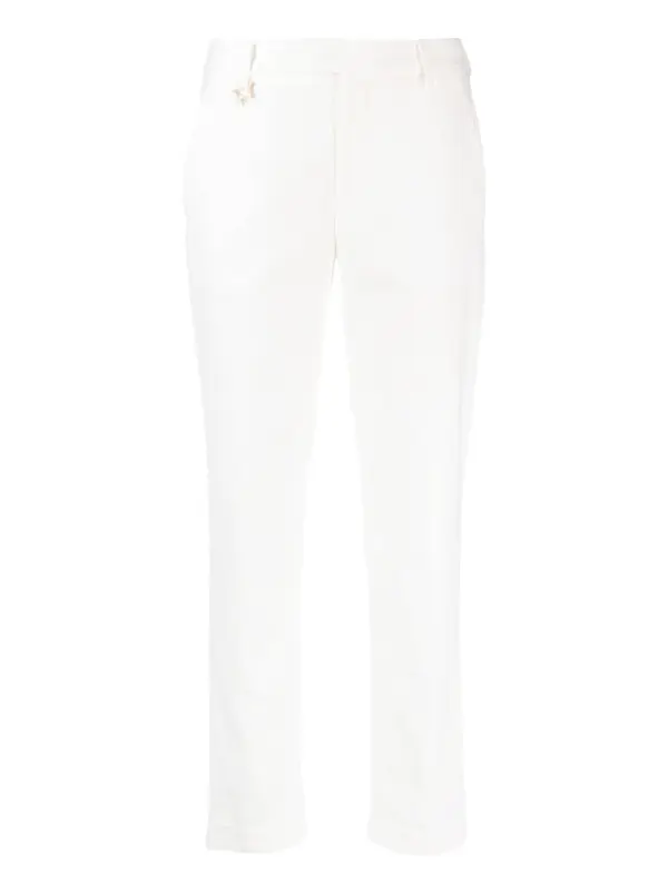 Lorena Antoniazzi Logo-charm Cropped Trousers - White