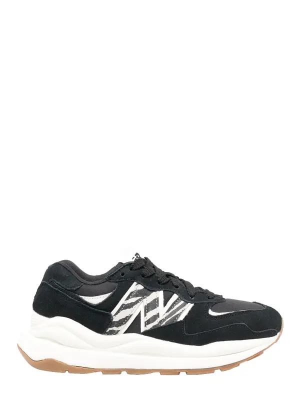 NEW BALANCE Zebra-print Low-top Sneakers - Black