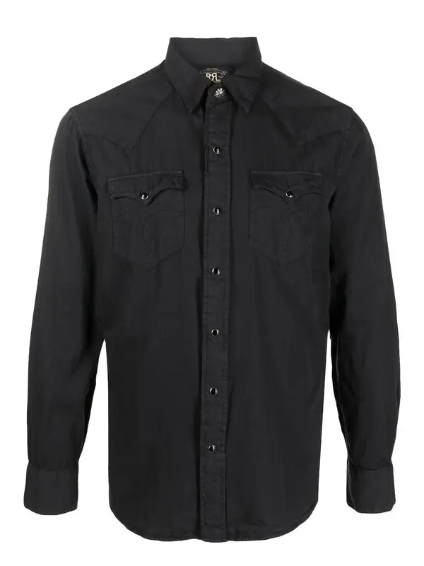 Ralph Lauren Heritage Front Press-stud Fastening Shirt - Black