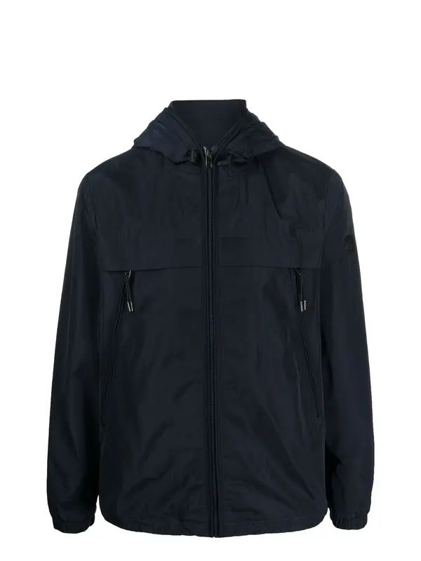 Michael Kors Zip-up Hooded Windbreaker - Blue