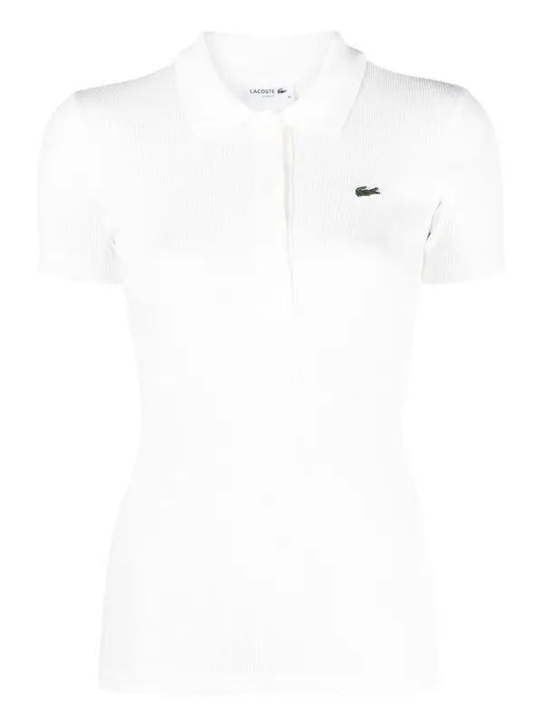 Lacoste Logo-patch Cotton Polo Shirt - White