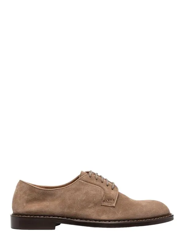 DOUCAL'S Lace-up Suede Derby Shoes - Neutrals