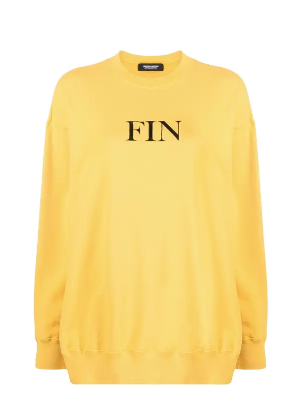 UNDERCOVERISM Graphic-print Cotton Sweatshirt - Yellow