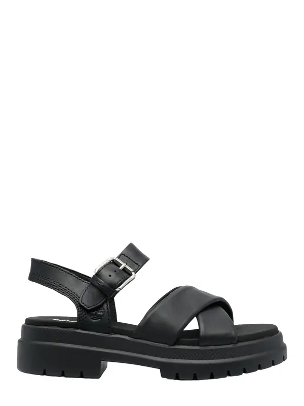 Timberland Padded Crossover Strap Sandals - Black