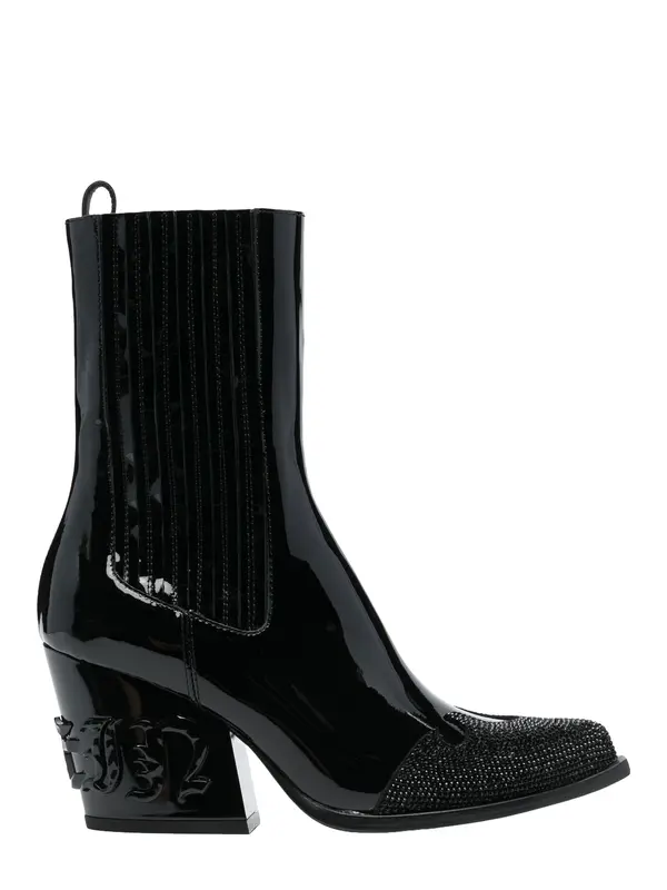 Philipp Plein Crystal-embellished Boots - Black