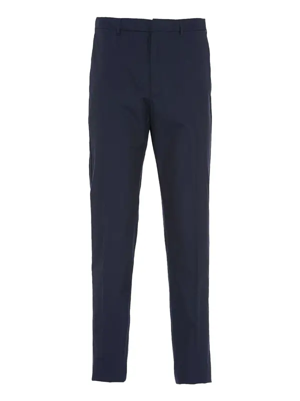 Prada Cotton Tailored Trousers - Blue