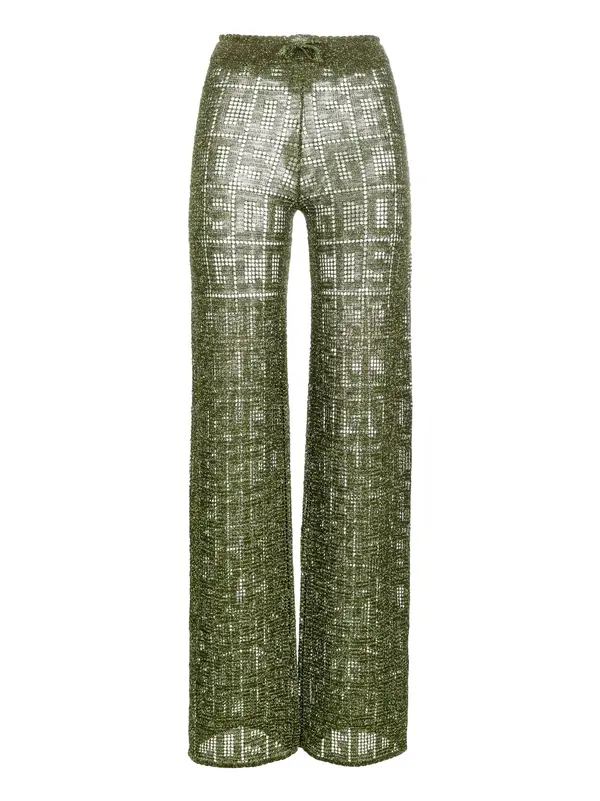 Gcds Logo-print Trousers - Green