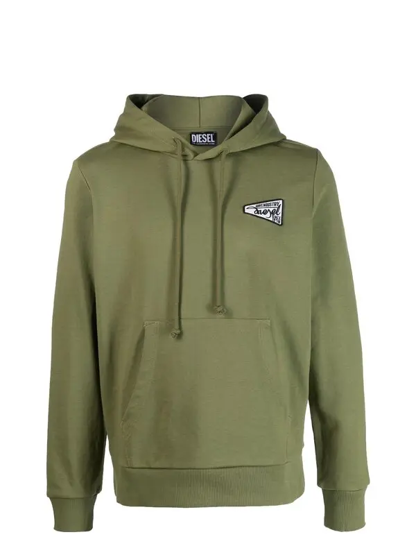 DIESEL® Logo-patch Hoodie - Green