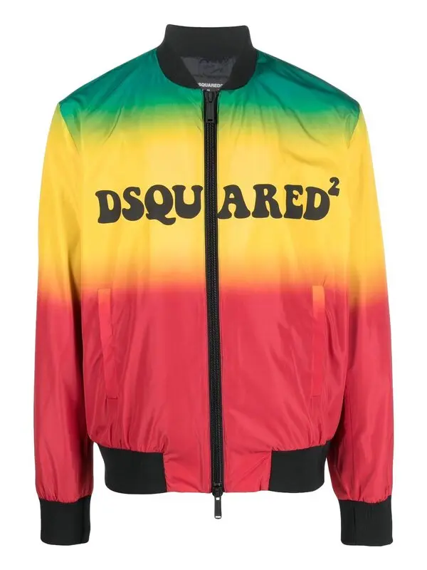 Dsquared2 Logo-print Zip-up Jacket - Green