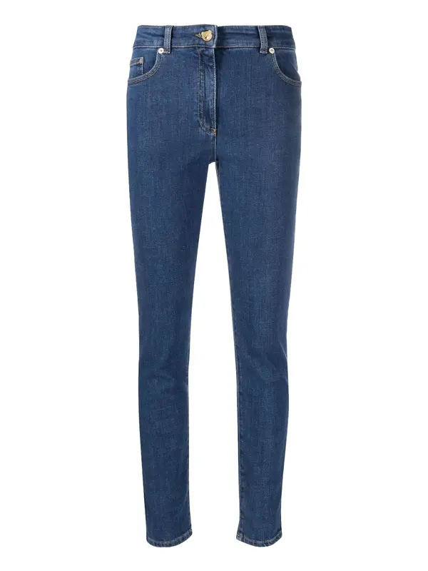 Moschino Teddy Bear Slim-fit Ankle Jeans - Blue