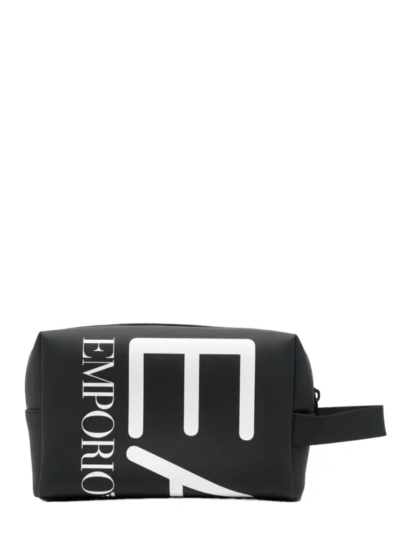 Emporio Armani Logo-print Wash Bag - Black