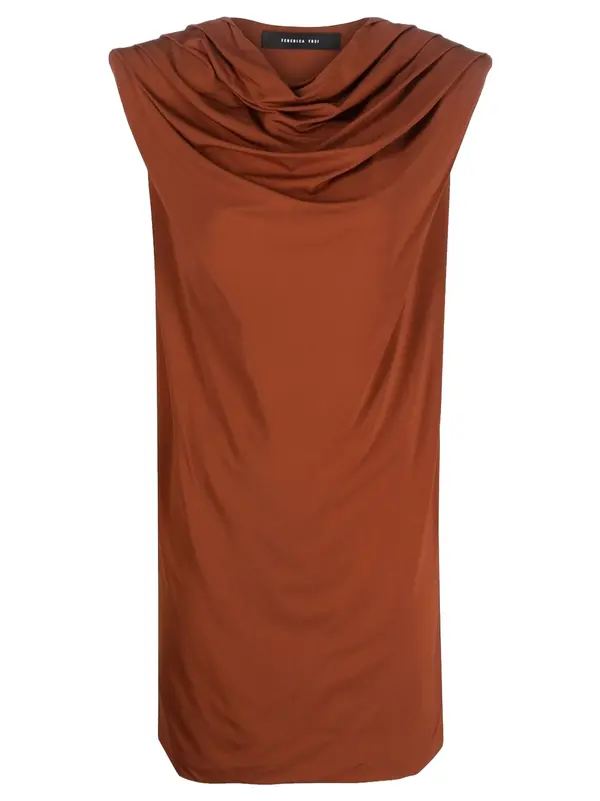 Federica Tosi Ruched Mini Dress - Orange