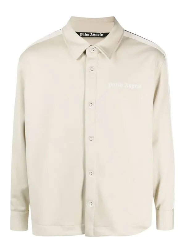 Palm Angels Track Striped Shirt - Neutrals