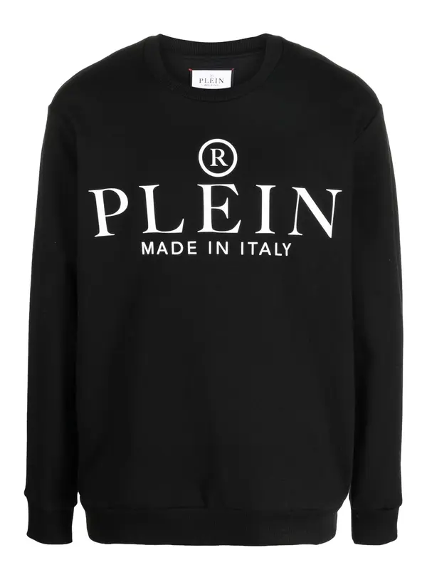Philipp Plein Logo-print Cotton Jumper - Black