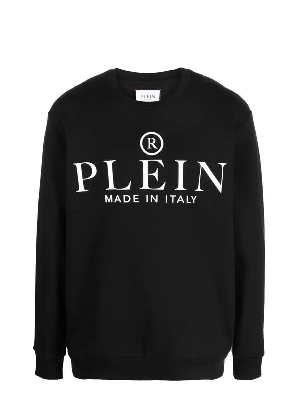 Philipp Plein Logo-print Cotton Jumper - Black