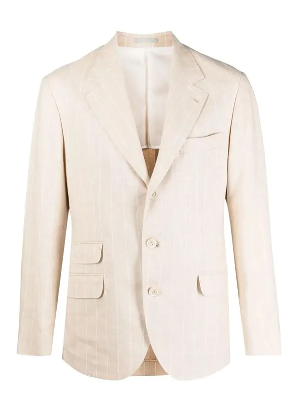 Brunello Cucinelli Single-breasted Tailored Blazer - Neutrals
