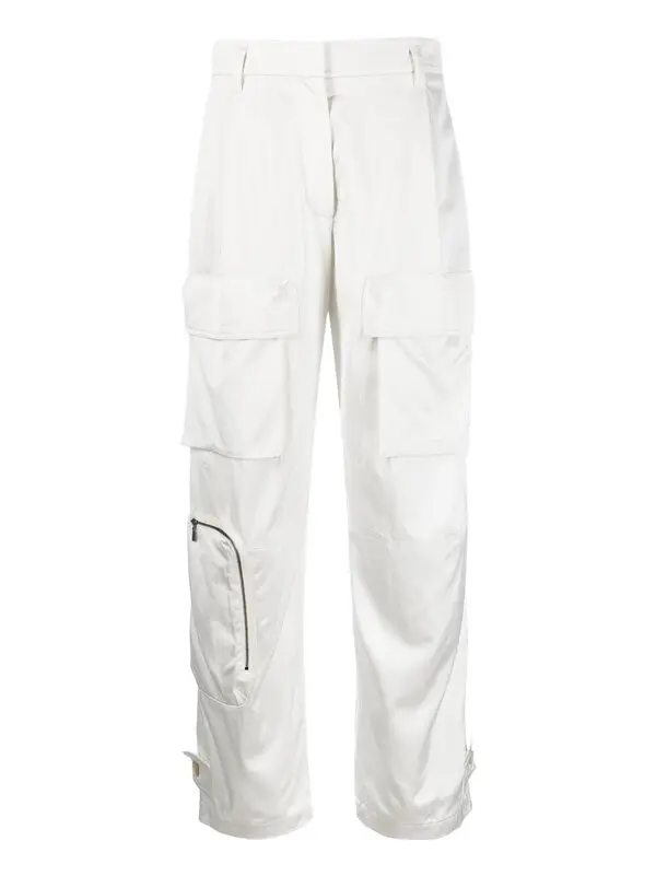 Brunello Cucinelli Zip-detail Straight-leg Cargo Trousers - Neutrals