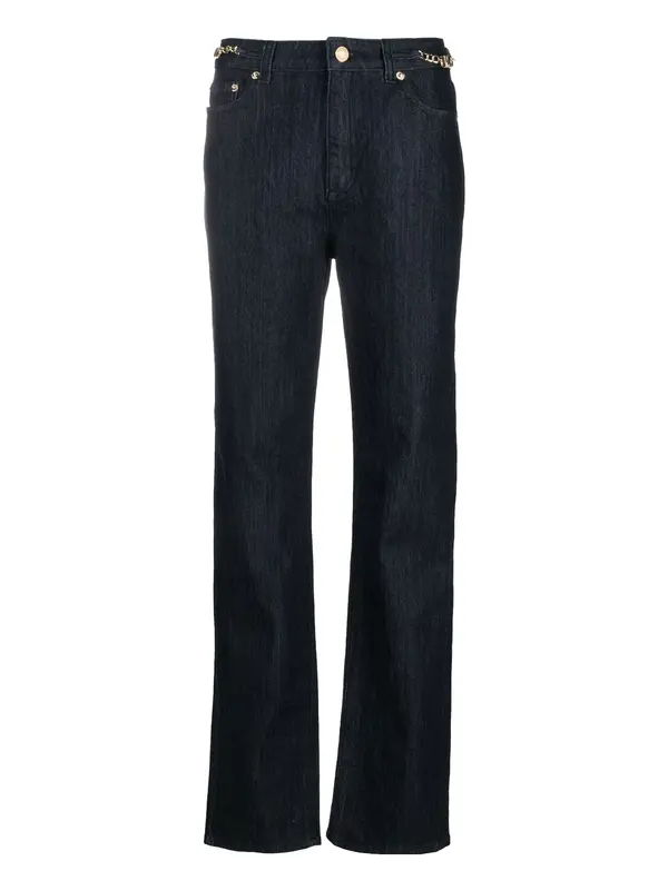 Michael Kors Straight-leg Jeans With Chain Detail - Blue
