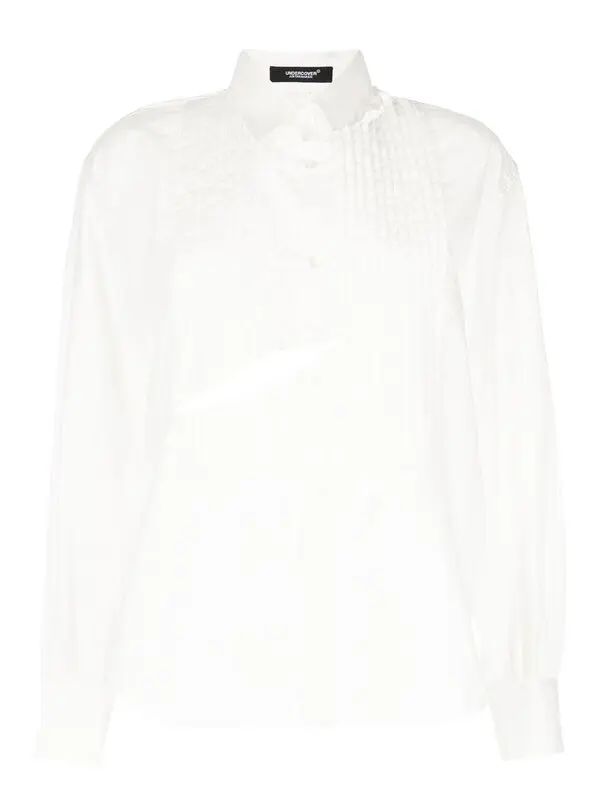 UNDERCOVERISM Cut-out Detail Cotton Shirt - White