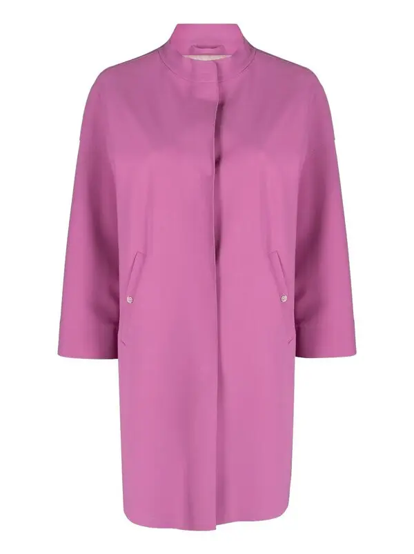 Herno Concealed-fastening Coat - Pink