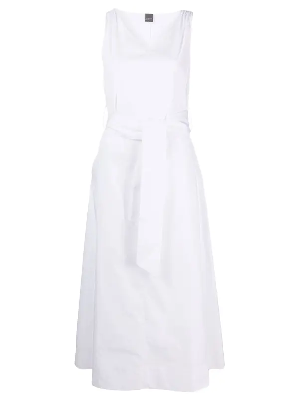 Lorena Antoniazzi Belted Midi Dress - White