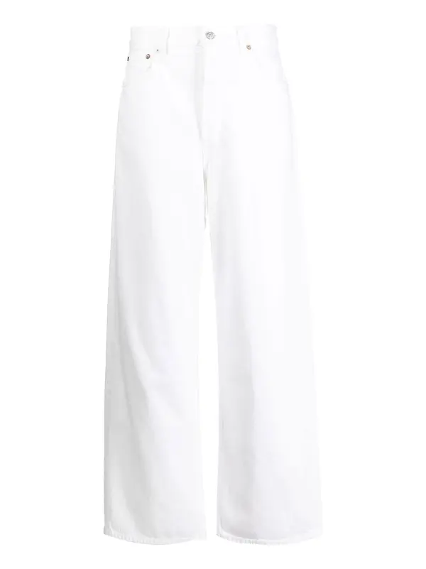 AGOLDE Organic Cotton Wide Leg Trousers - White