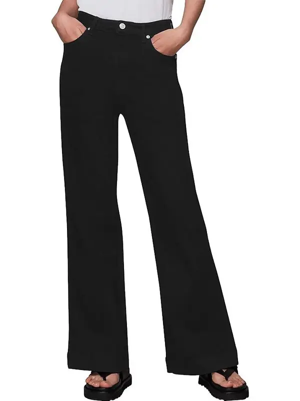 Whistles Lucy Stretched Flared Jeans - Black