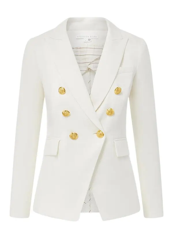 Veronica Beard Miller Linen Dickey Jacket - White