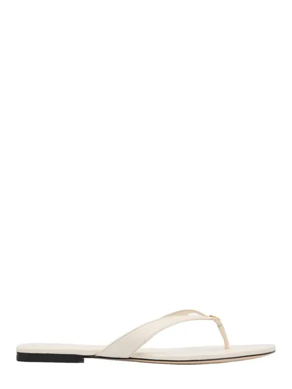 Tory Burch Capri Medallion Flip Flop Sandals - White