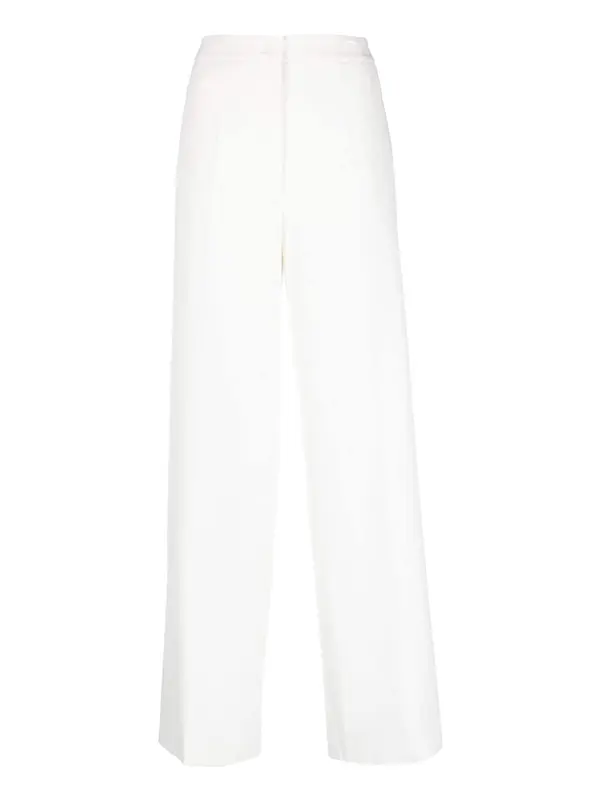 BLANCA VITA Overlapping-panel Palazzo Trousers - White