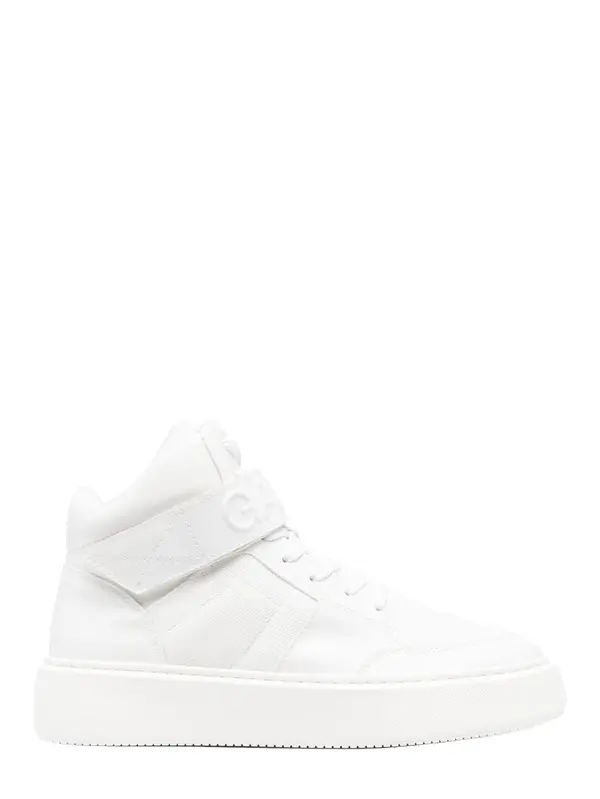 GANNI Touch-strap High-top Sneakers - White